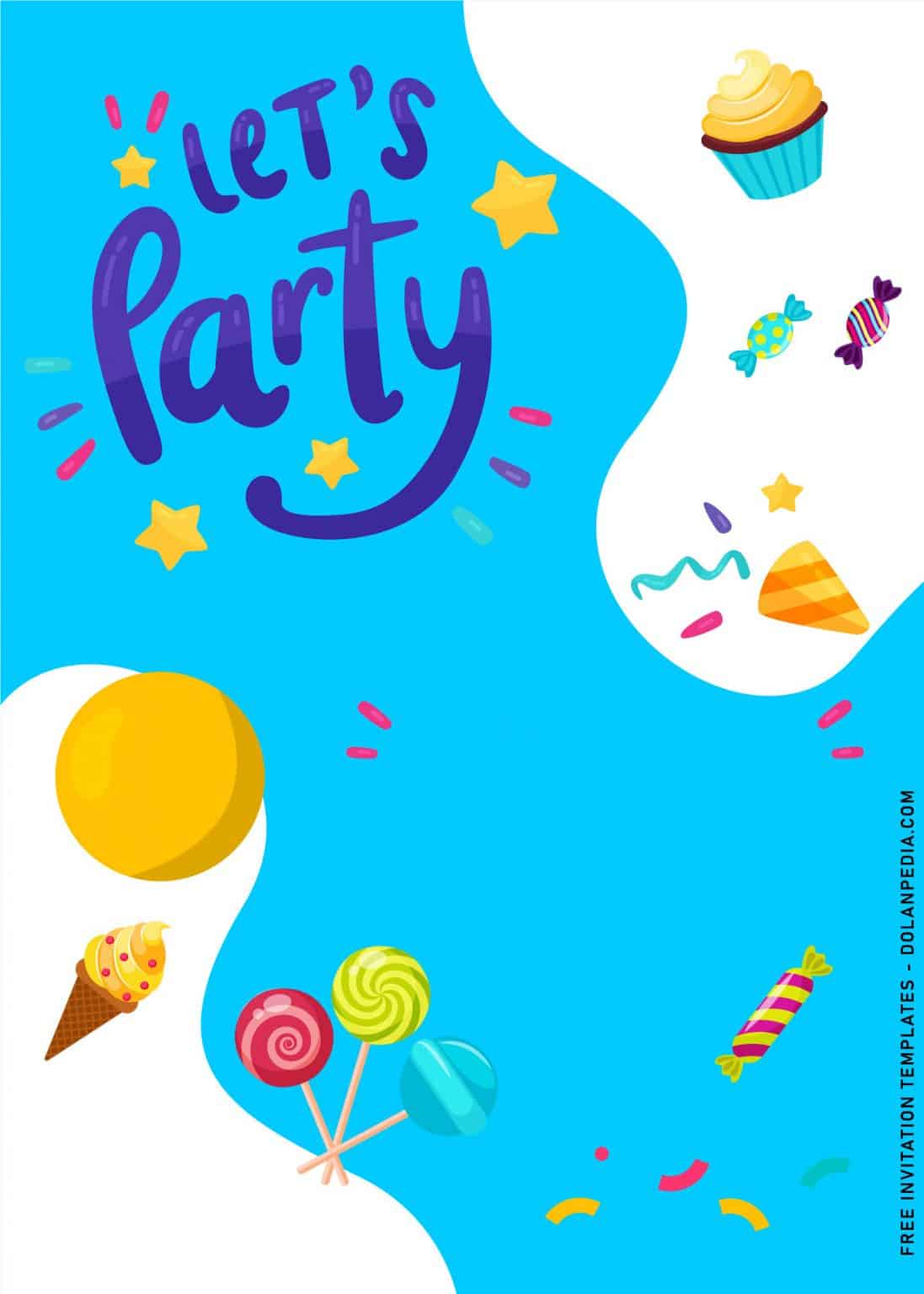 9 Dessert Lets Party Birthday Invitation Templates Dolanpedia